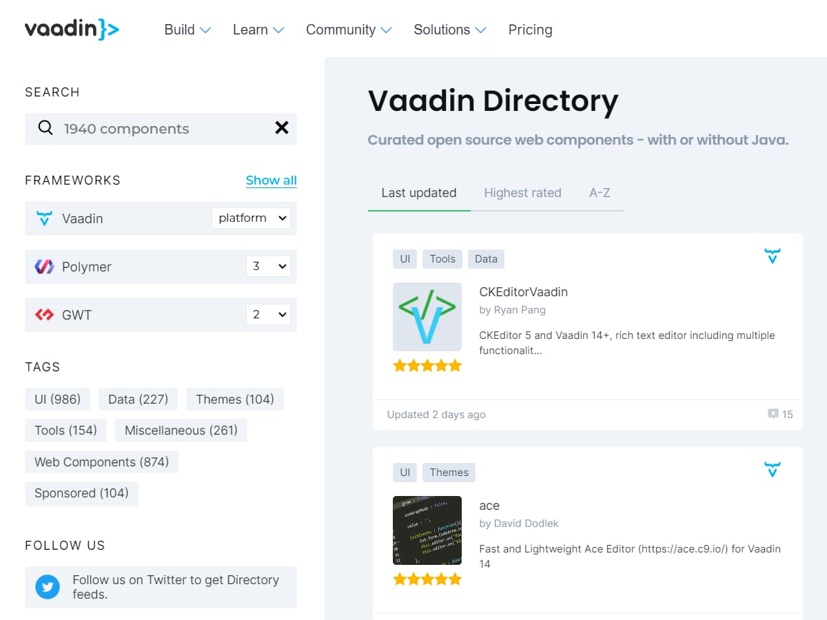 Learn with training and tutorials in Vaadin's Developer Portal