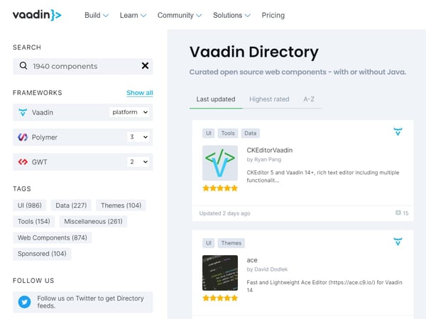 Learn with training and tutorials in Vaadin's Developer Portal