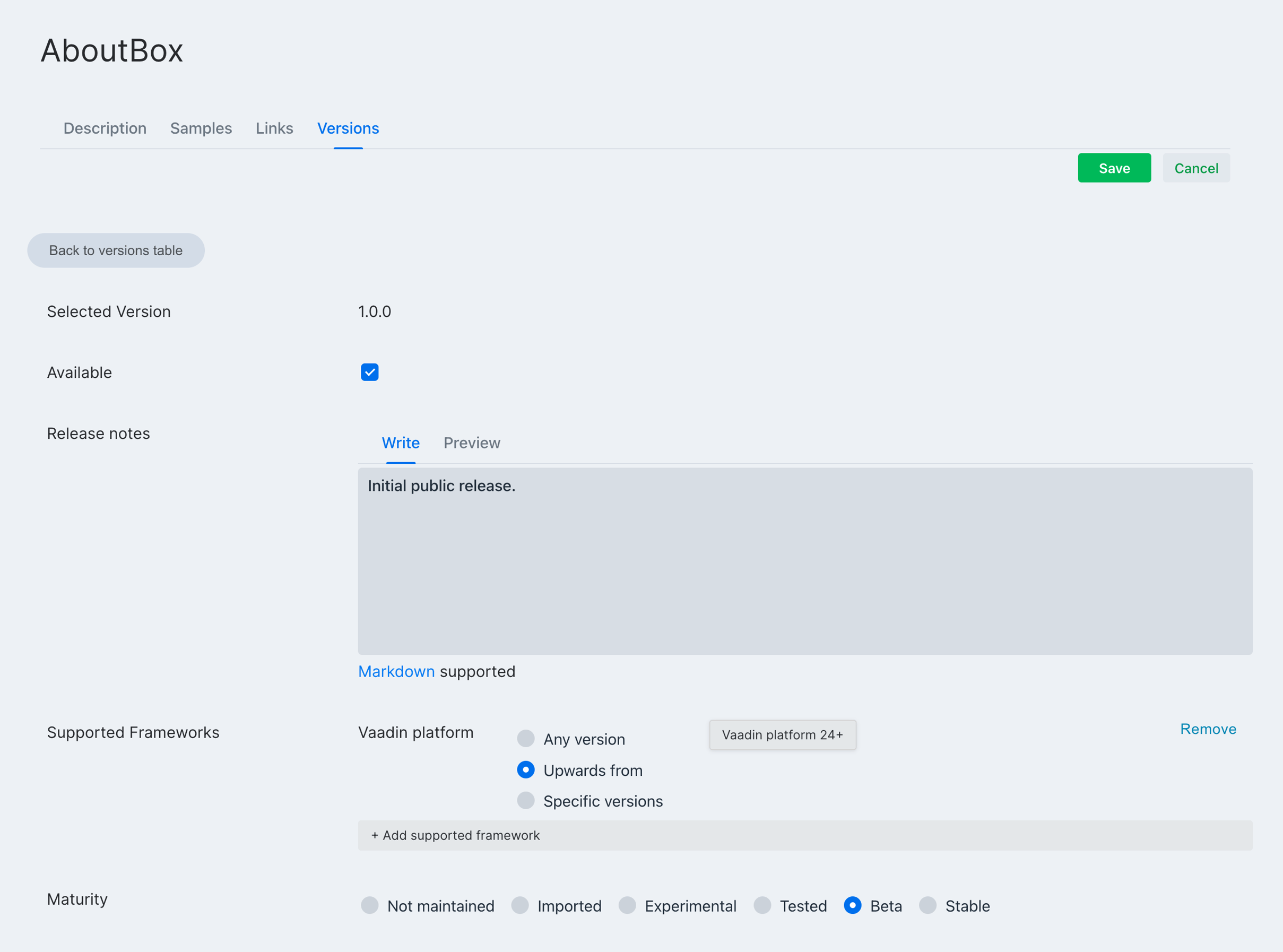 Vaadin Directory Instructions